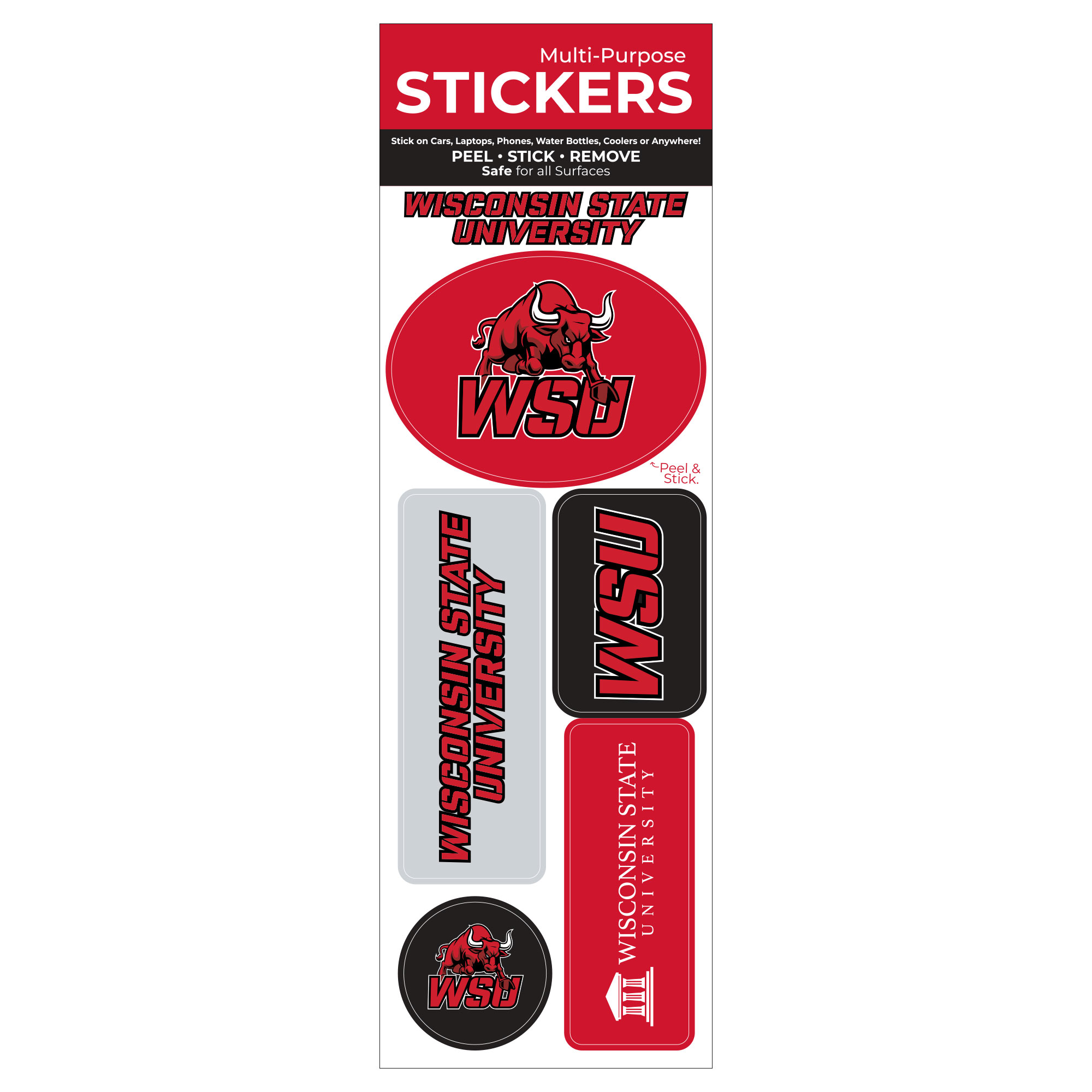 3.5" x 9" Vinyl Small Sticker Sheet - MCM Brands